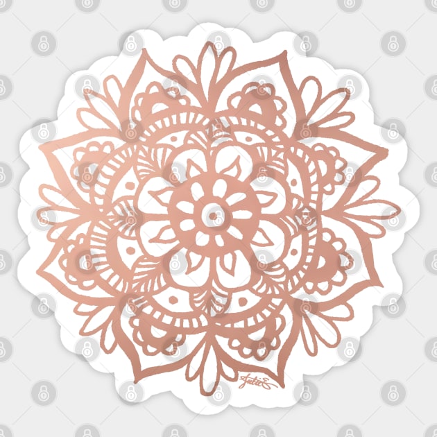 Rose Gold Mandala - Mandala - Sticker | TeePublic