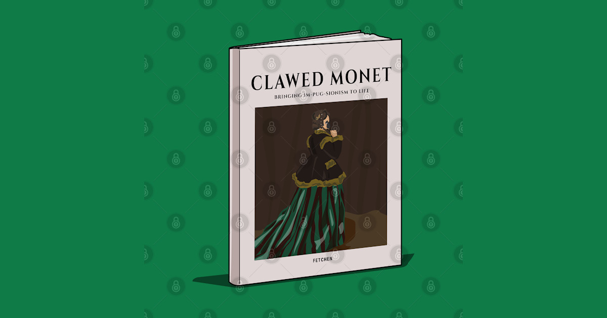 Impressionist Art Book - Clawed Monet - Camille Parody - Dog Art - T ...