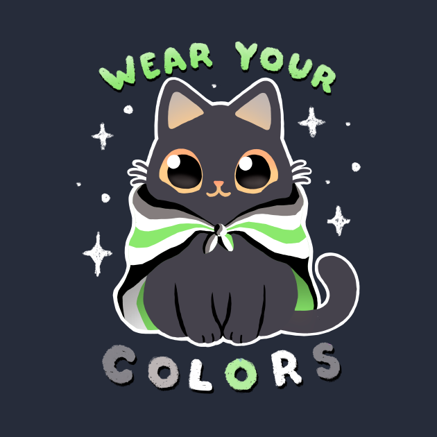 Agender LGBT Pride Cat - Kawaii Rainbow Kitty - Wear your colors - Lgbt ...