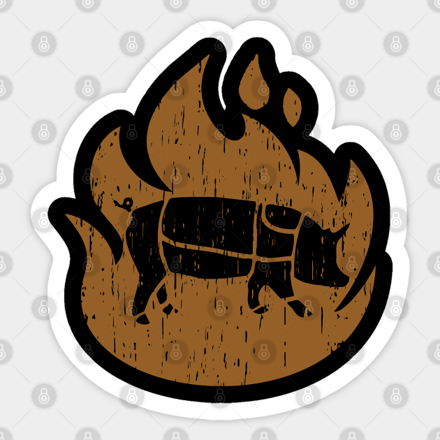 BBQ GRILL PIG ROAST - Bbq Barbecue - Sticker | TeePublic