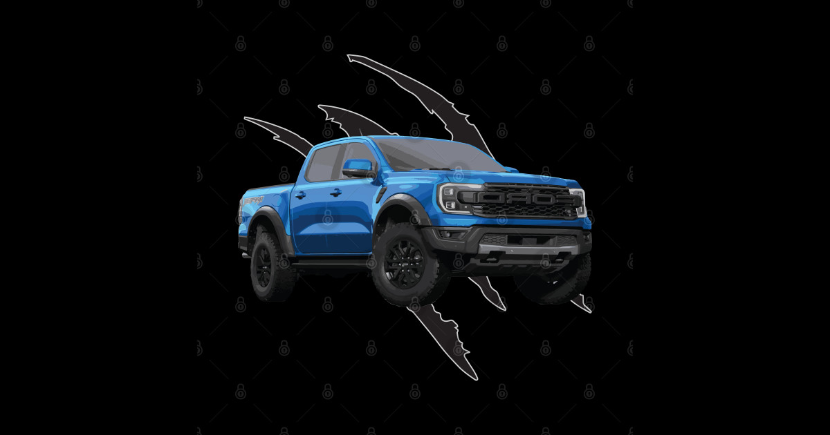 Raptor Ranger SVT V8 USA blue lighting - Ford Raptor Svt - Sticker ...