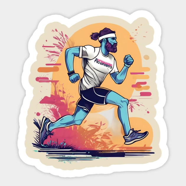 running is fun - Run - Sticker | TeePublic