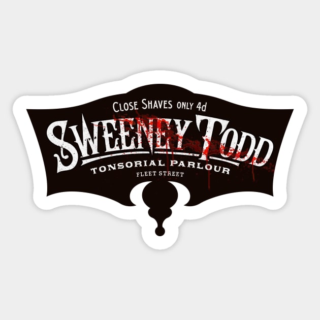 Sweeney Todd Sign — Stark - Sweeney Todd - Sticker | TeePublic