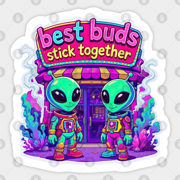 Best Buds Stick Together - Best Buddies - Sticker | TeePublic