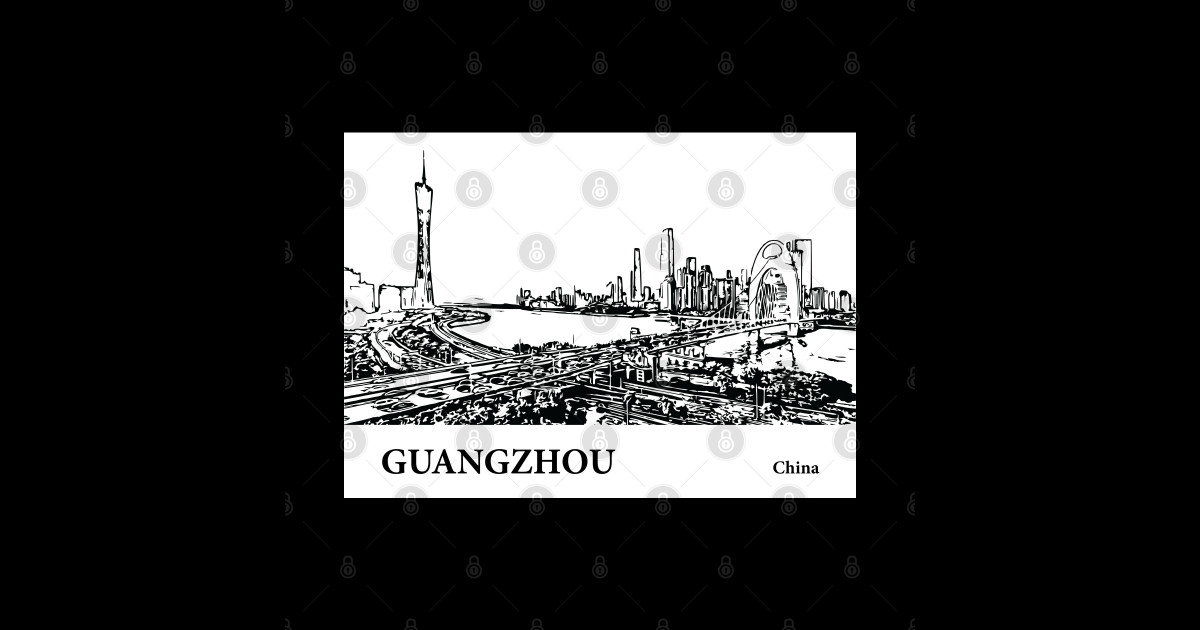 Guangzhou China - Guangzhou - Sticker | TeePublic