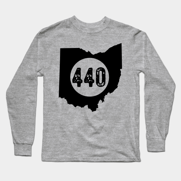 440 area code Cleveland Ohio - Ohio Area Code 440 - Long Sleeve T-Shirt ...