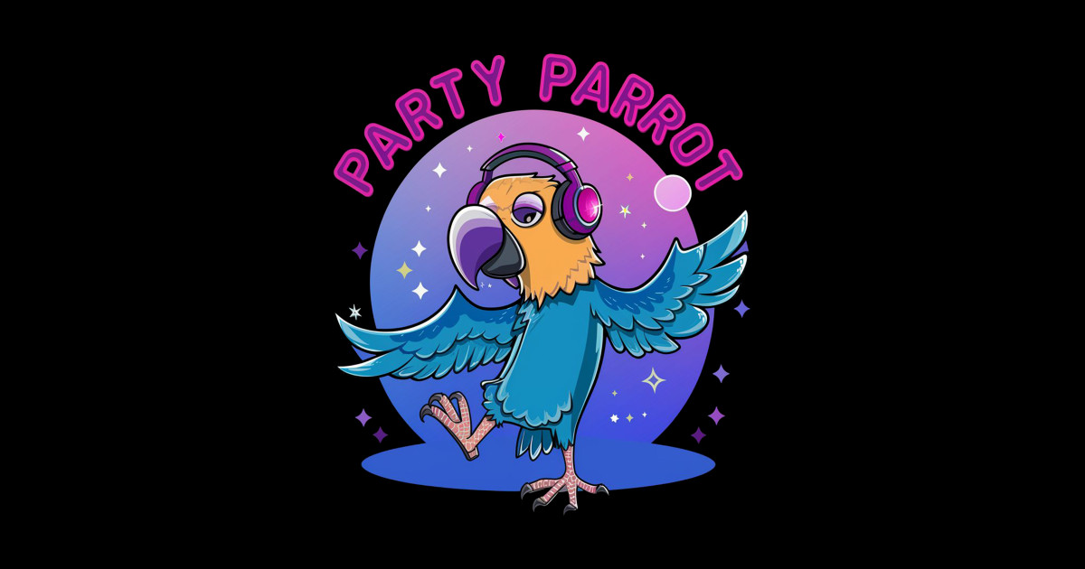 Party parrot - Cute Animals - Sticker | TeePublic
