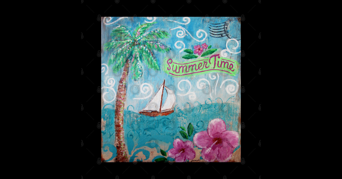 Summertime by Jan Marvin - Summertime - Sticker | TeePublic