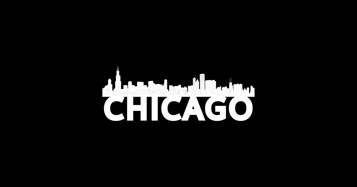 Chicago Skyline - Chicago - Sticker | TeePublic