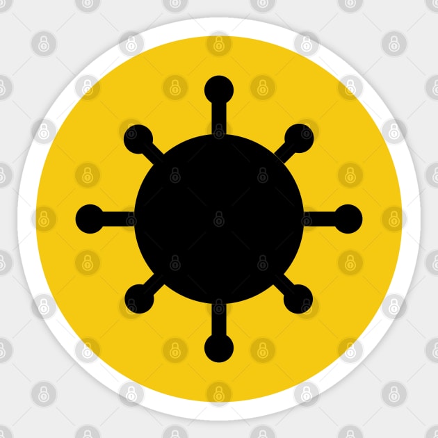Virus Hazard Symbol - Coronavirus - Sticker | TeePublic
