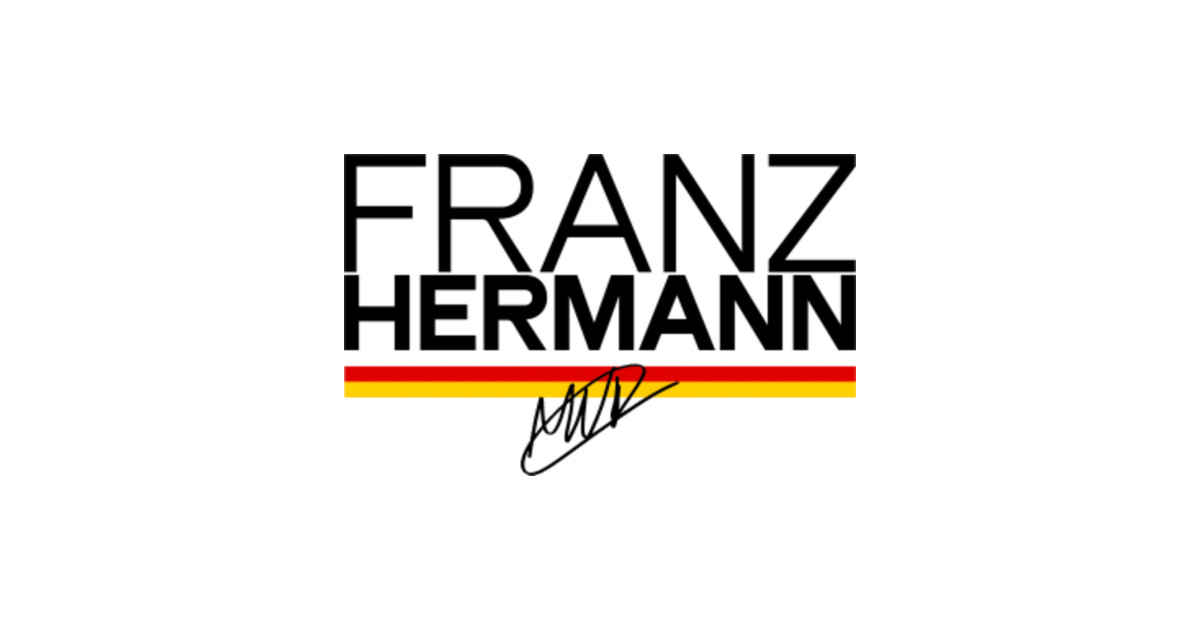 Franz Hermann F1 Black Graphic - Signature on German Flag Banner ...