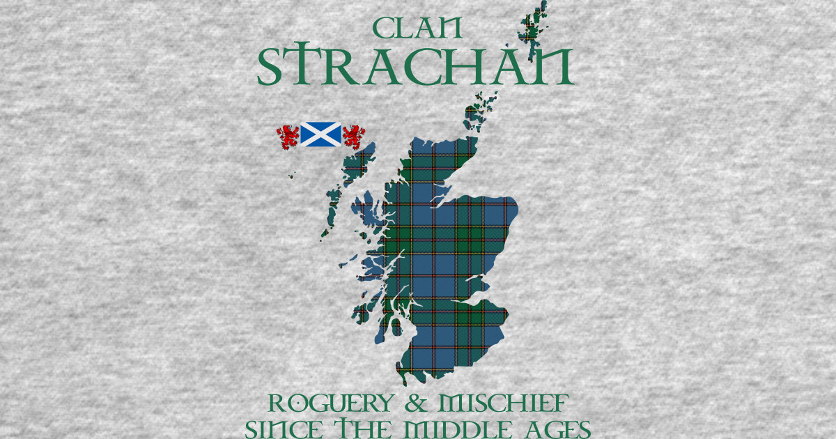 Clan Strachan tartan Scotland map Saltire flag and lion rampant ...