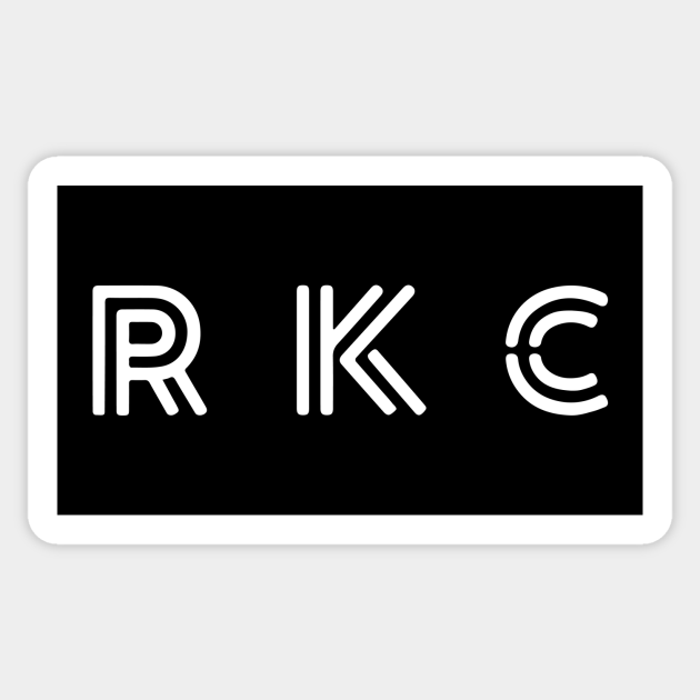 RKC Logo white - Rkc - Sticker | TeePublic
