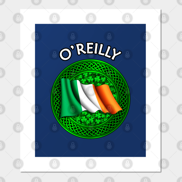 Irish Flag Shamrock Celtic Knot - O'Reilly - Oreilly - Posters and Art ...