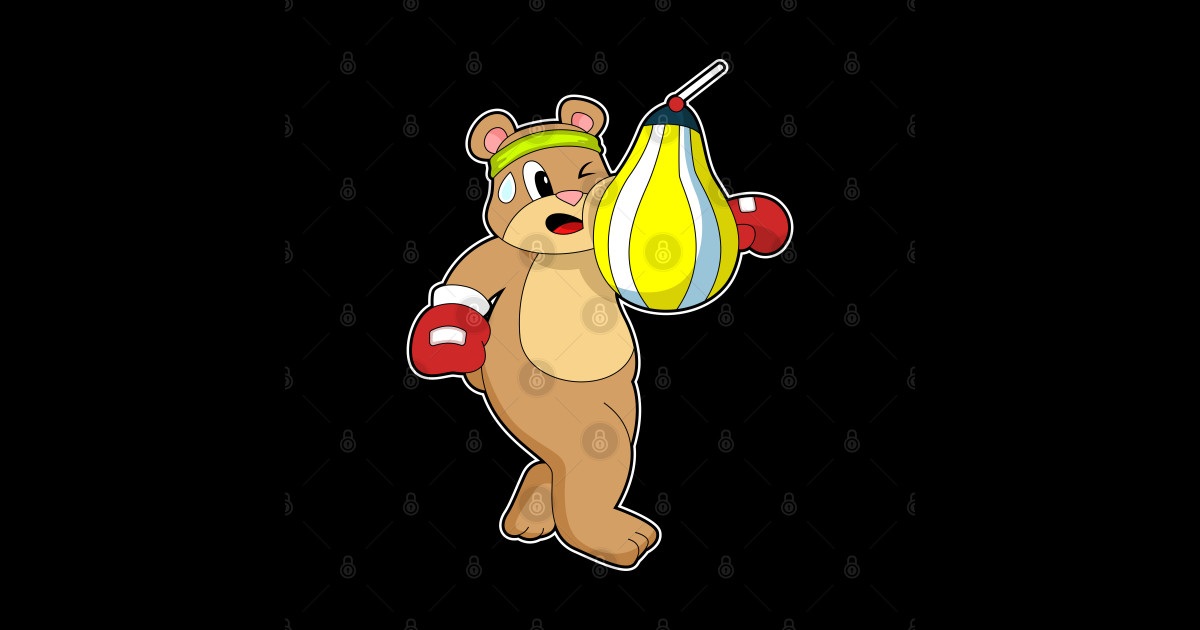 Bear Boxer Boxing bag - Boxer - Sticker | TeePublic