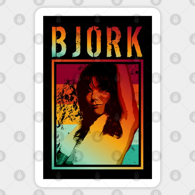 BJORK | Retro poster - Bjork - Sticker | TeePublic