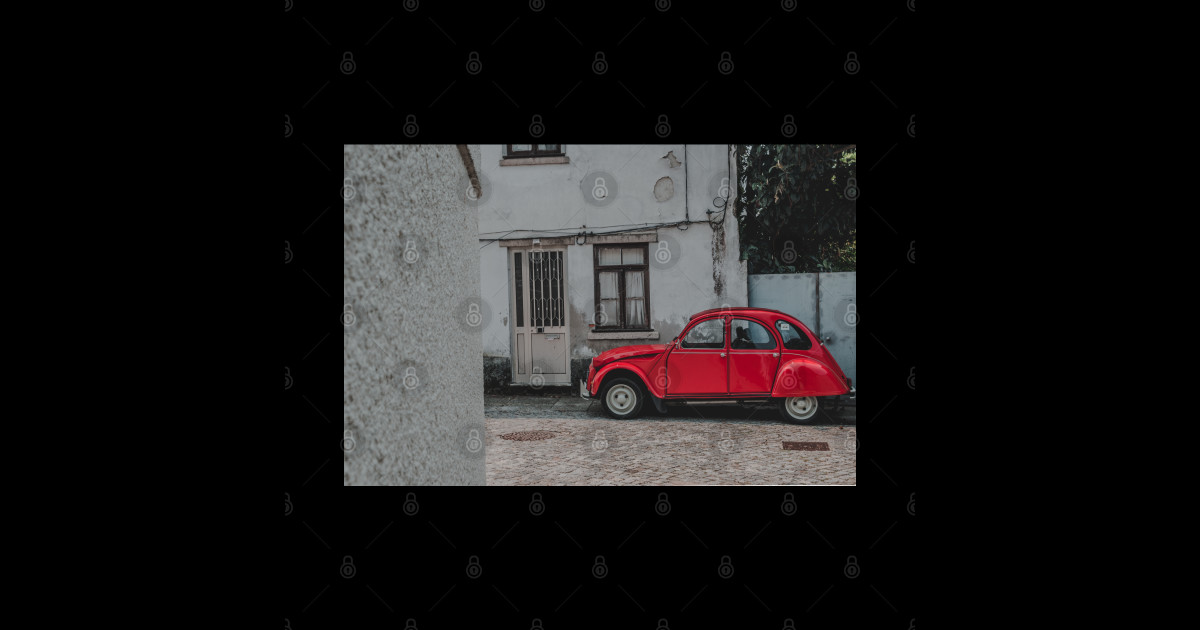 Red Citroen 2CV - Citroen 2cv - Sticker | TeePublic