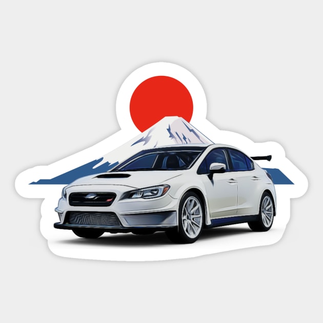 Impreza Fuji JDM Japan Print - Classic - Sticker | TeePublic