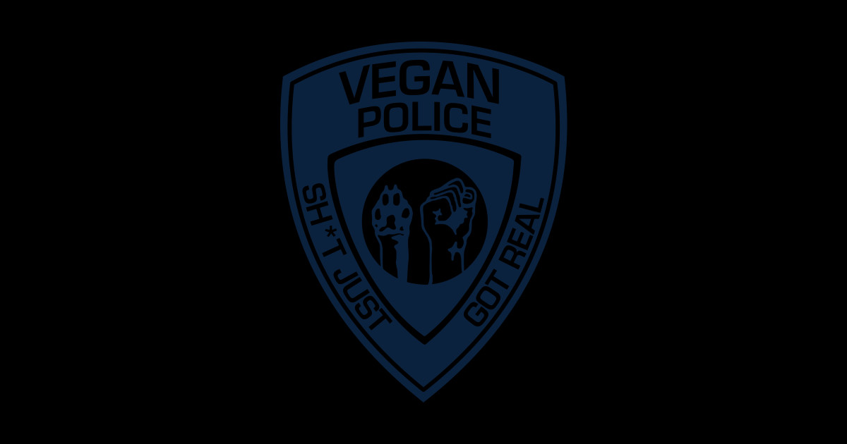 Vegan Police Badge - Vegan - T-Shirt | TeePublic