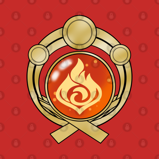 Inazuma Pyro Vision - Genshin Impact - T-Shirt | TeePublic