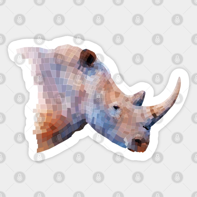 White Rhino - White Rhinoceros - Sticker | TeePublic