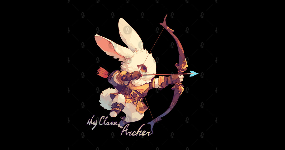 A rabbit : My Class Archer - Archer - Sticker | TeePublic