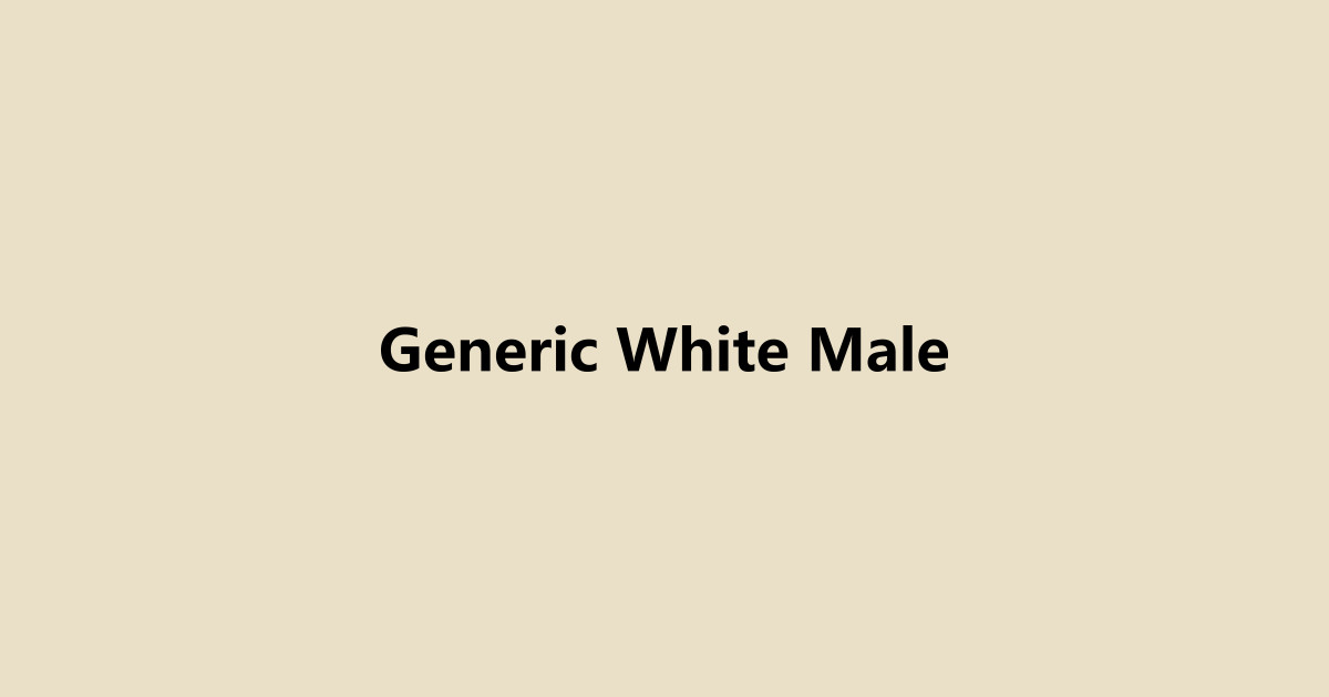Generic White Male - Caucasian - Sticker | TeePublic