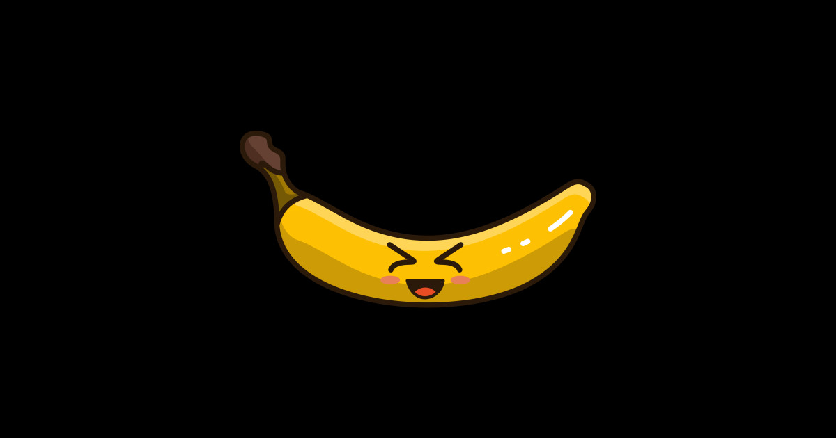 smile haha react banana - Banana Vector - Sticker | TeePublic