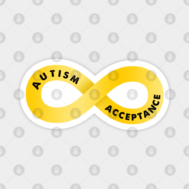Gold Infinity Symbol For Autism - Autism Acceptance - Magnet | TeePublic