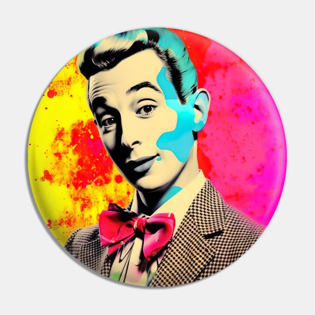 pee wee herman colorful art, Paul Reubens - Pee Wee Herman - Pin | TeePublic