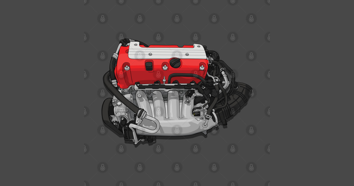 K20 Engine - K20 - Sticker | TeePublic