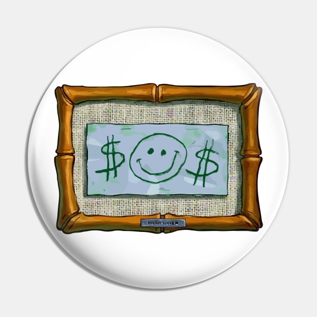 Mr. Krabs' First Dollar - Spongebob - Pin | TeePublic Mr. Krabs' First Dollar - Spongebob - Pin | TeePublic