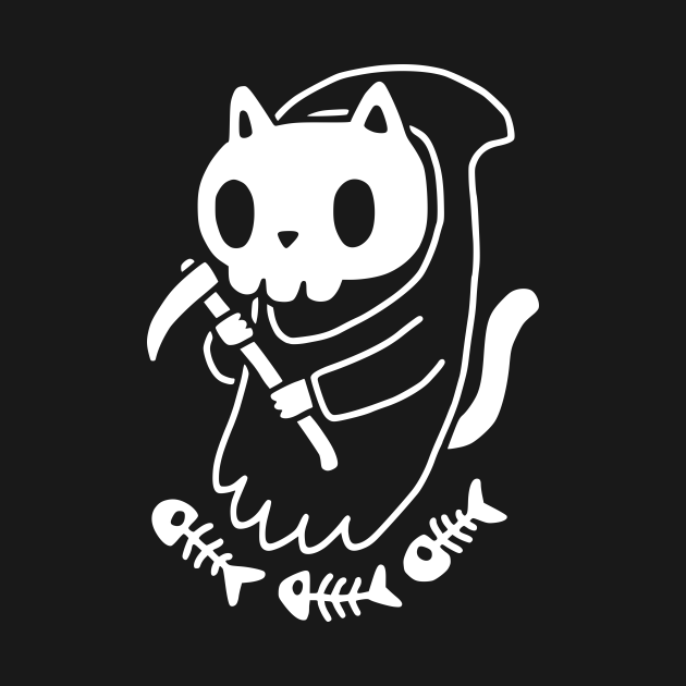 Reaper Cat - Death - T-Shirt | TeePublic