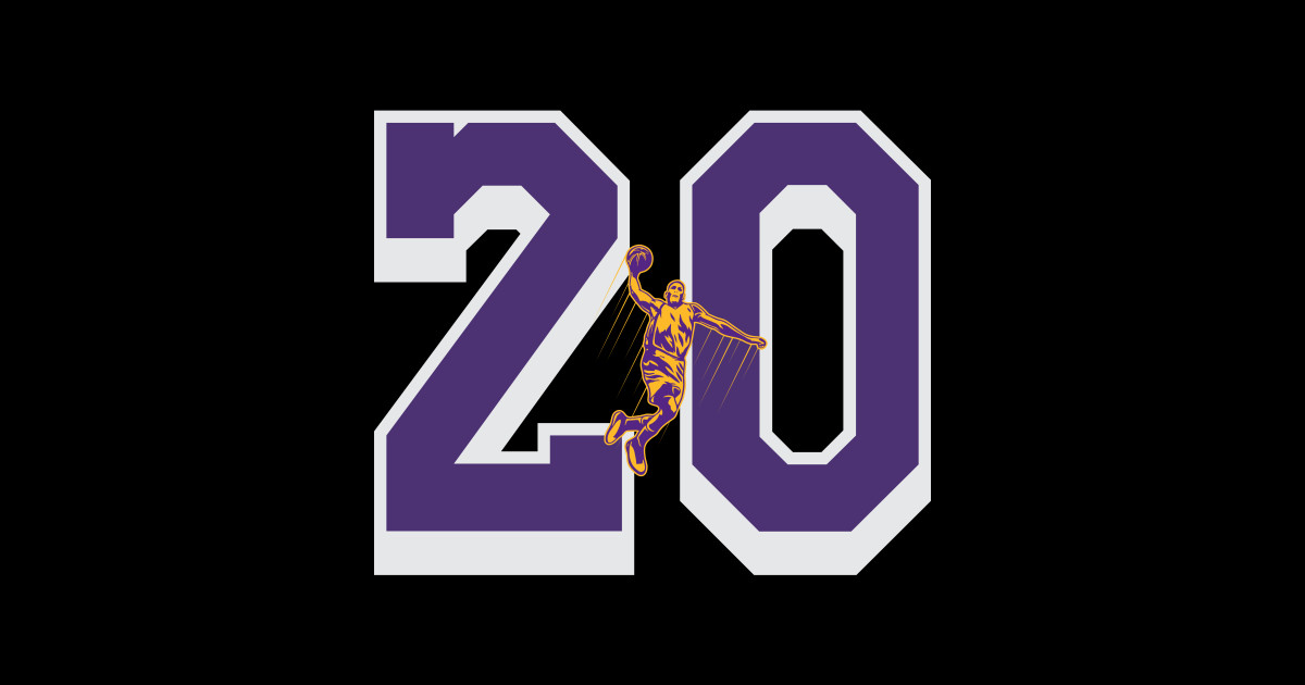 lakers number 20 - Lakers - Sticker | TeePublic
