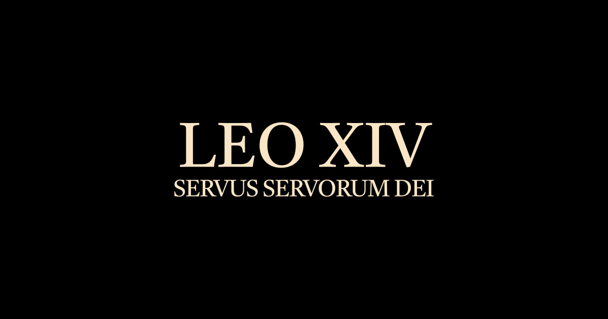 Pope Leo XIV, Catholic, Servus Servorum Dei Papal, Minimalist Gold Christian - Leo Xiv - Sticker ...
