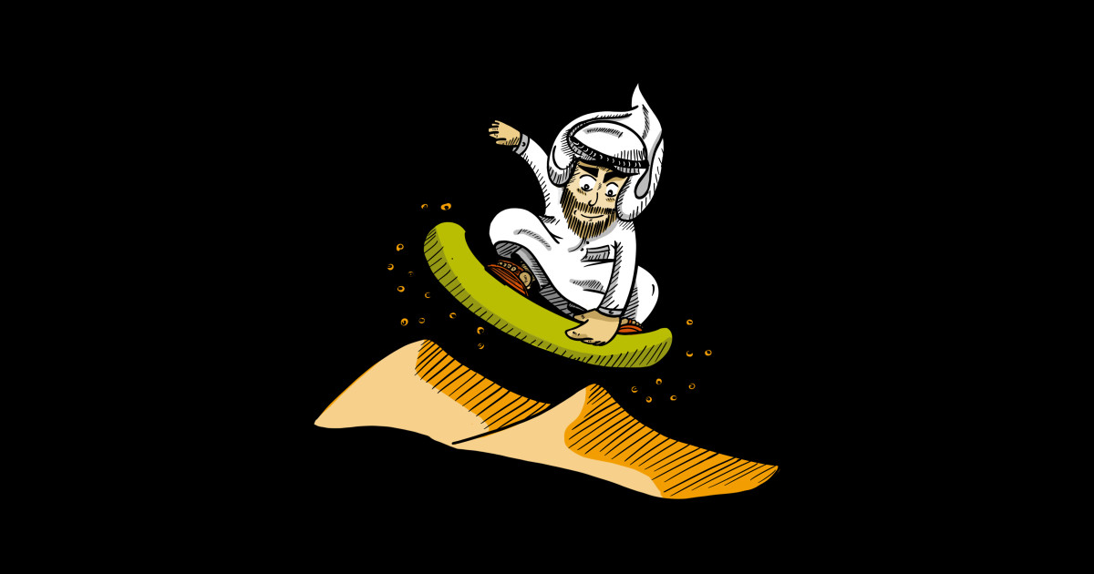 Sand Boarding - Arabic Culture - Sandboarding - Sticker | TeePublic