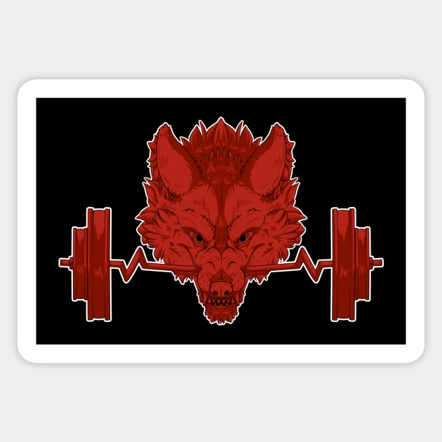 Weighted Werewolf - Red - Werewolf - Sticker | TeePublic