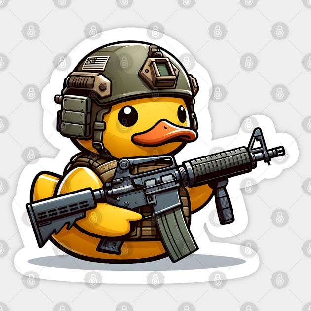 tactical Rubber Duck - Rubber Duck - Sticker | TeePublic