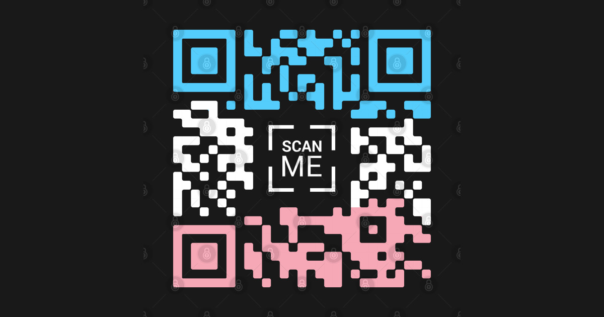 Trans QR Code - Trans - T-Shirt | TeePublic