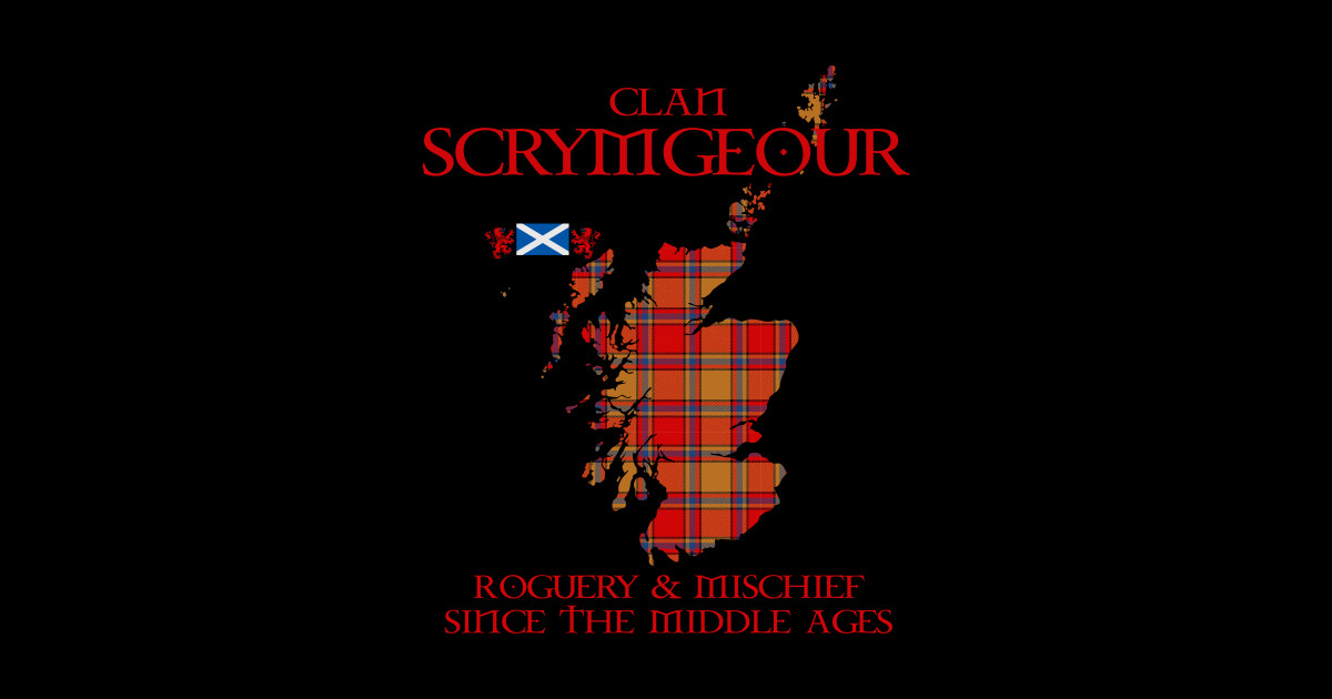 Clan Scrymgeour tartan Scotland map Saltire flag and lion rampant ...