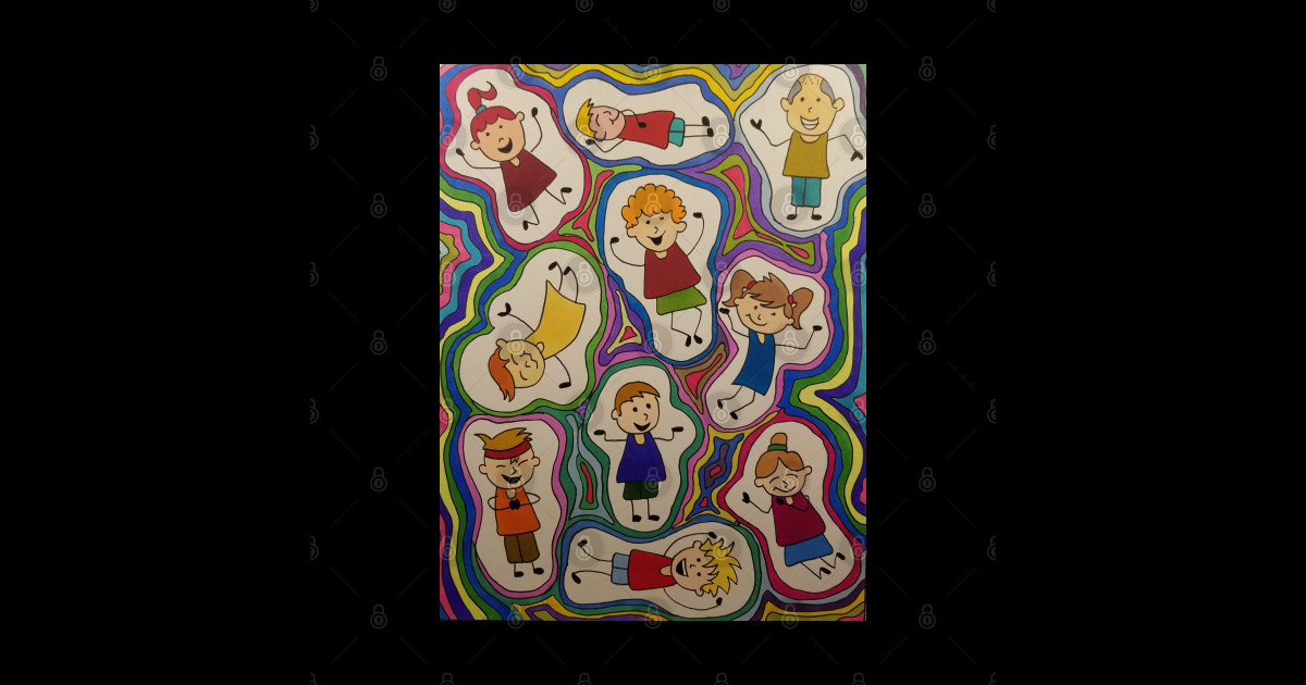 Happy little people - People - Sticker | TeePublic