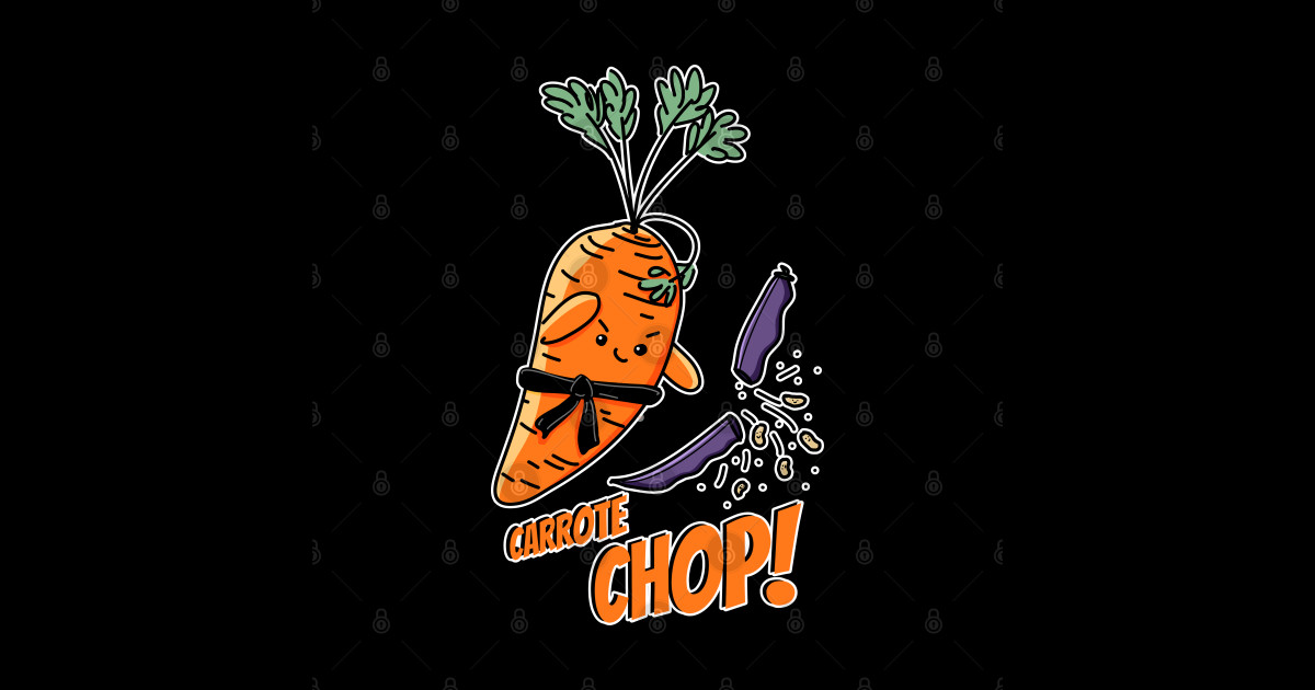 Carrote Chop! pun - Carrote Chop - Sticker | TeePublic