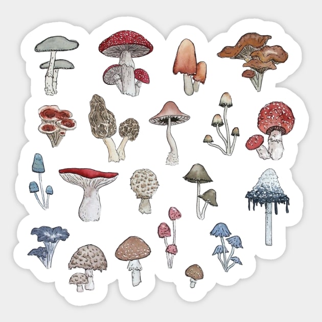 mushroom sticker pack - Mushroom Sticker - Sticker | TeePublic