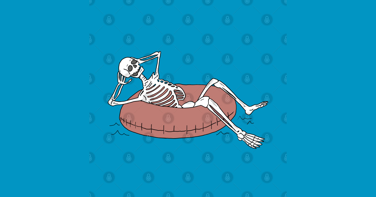 Chilling Skeleton - Skeleton - T-Shirt | TeePublic