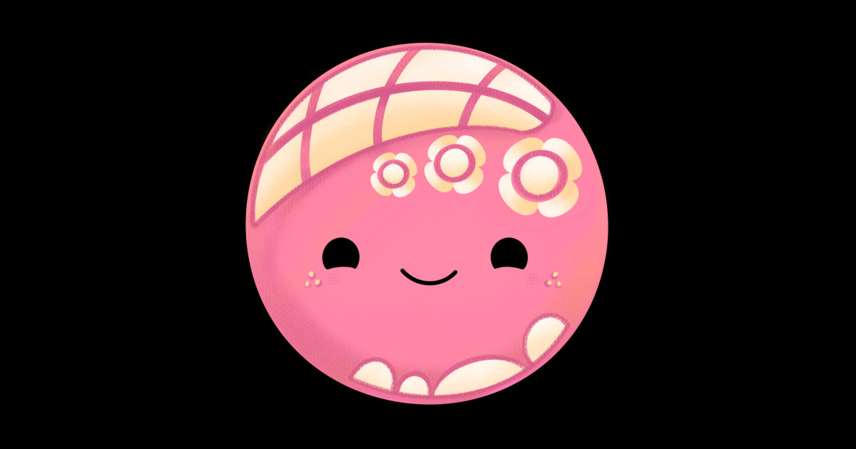 Pink Concha (Pan Dulce Art) - Dia De Los Muertos - Posters and Art ...