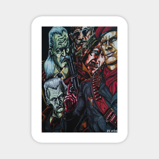 Metal Gear Solid - Revolver Ocelot portrait (original) - Metal Gear Solid - Magnet | TeePublic