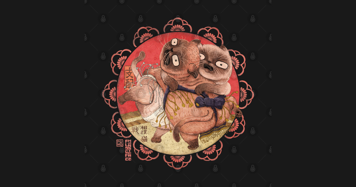 Sumo Kitty Dominance Battle T Shirt - Funny Cat - T-Shirt | TeePublic