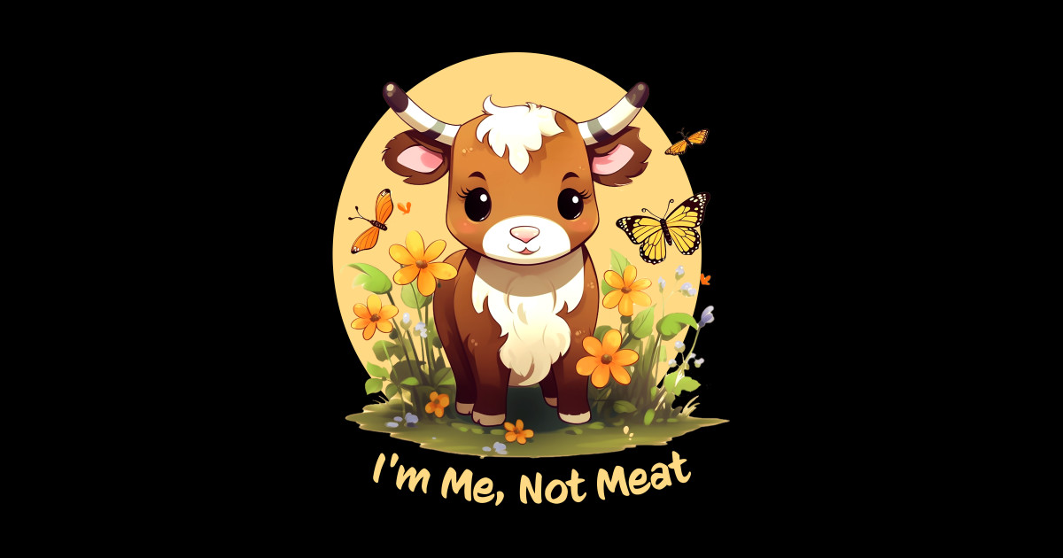 I'm me not meat - Vegan - Sticker | TeePublic