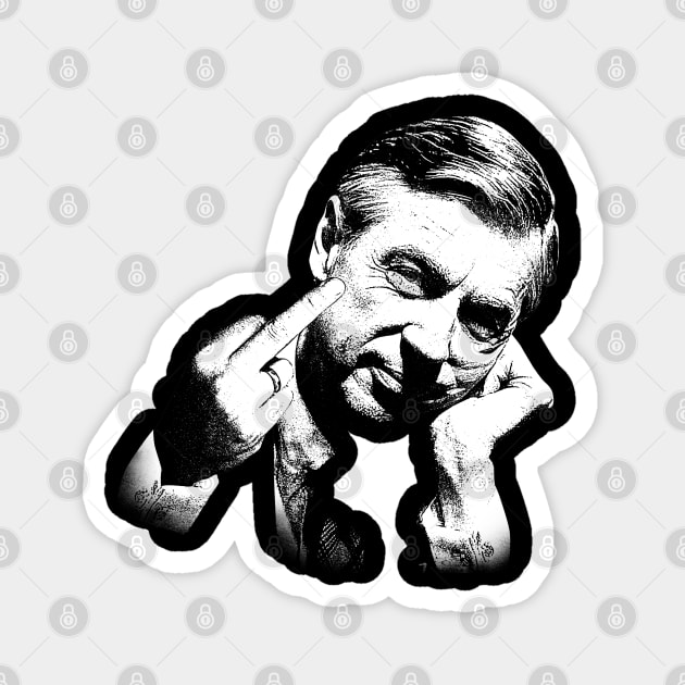 MR ROGERS Middle Finger meme - Rogers - Magnet | TeePublic