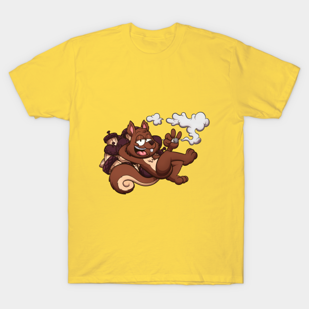 Squirrel Smoking A Joint - Squirrel Smoking A Joint - T-Shirt | TeePublic